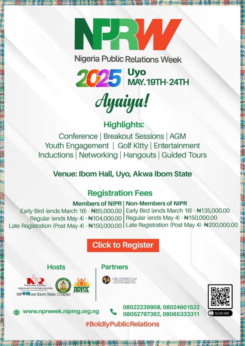 2025 Nigeria Public Relations Week Holds May 19-24 In Uyo - Brand ...